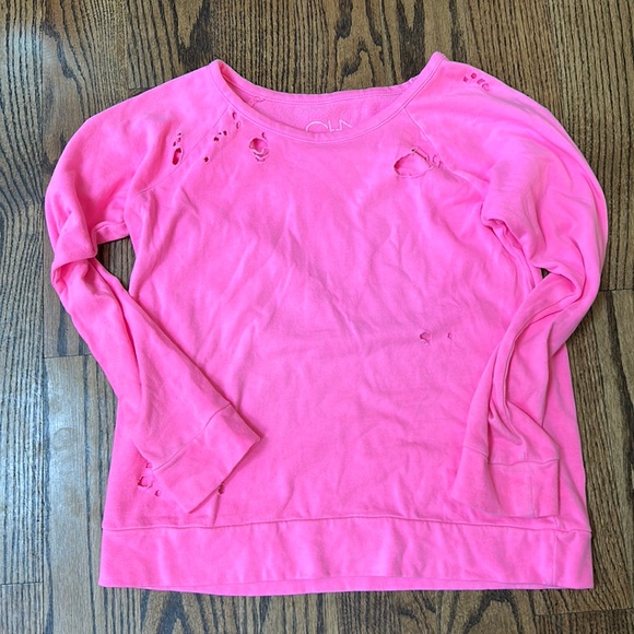 Chaser | Tops | Neon Pink Chaser Crew | Poshmark